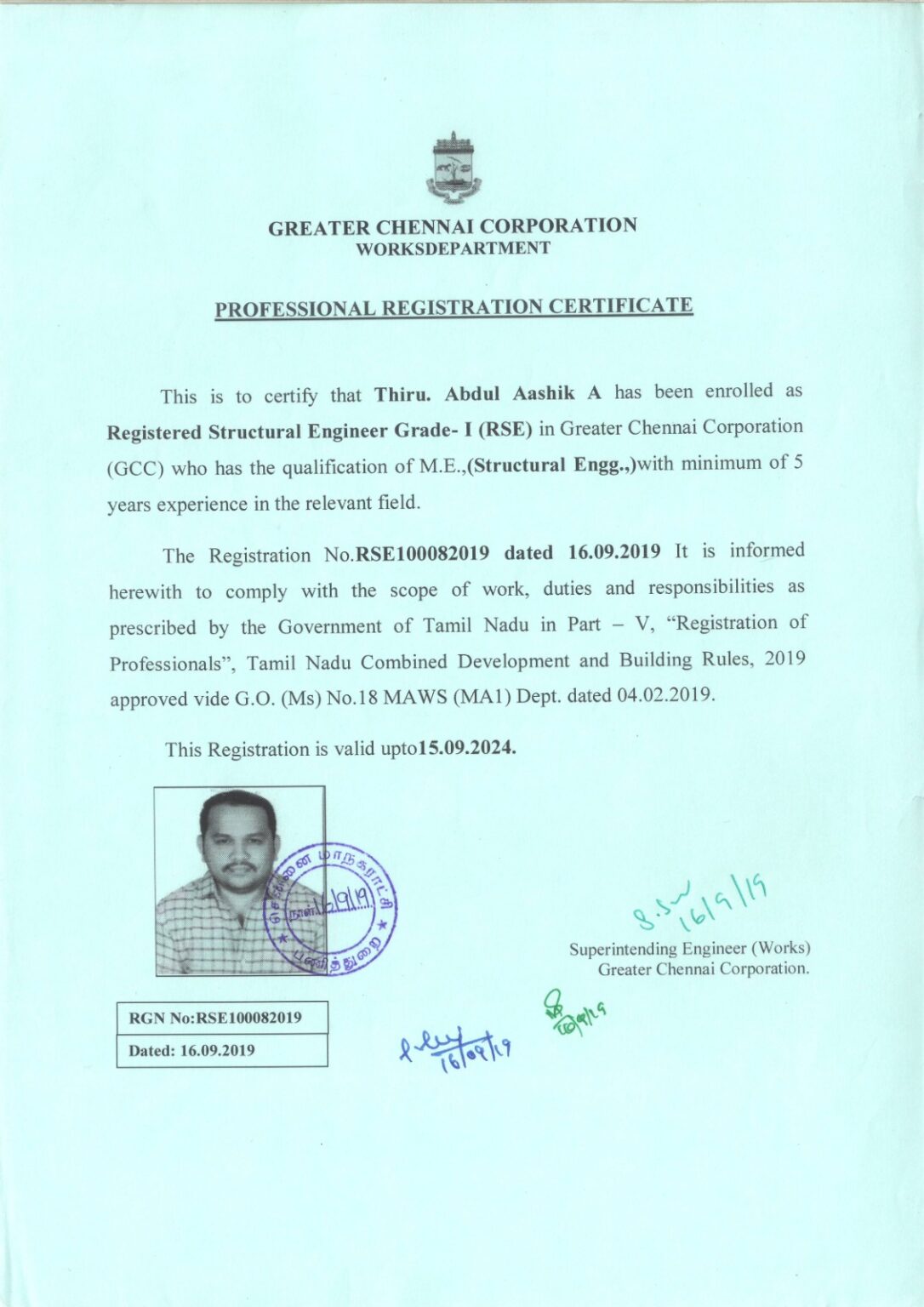 Certifications & Testimonials - A.A.A. ENGINEERING CONSULTANTS